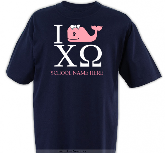 Chi Omega Design Sp5789 Chi Omega Whale